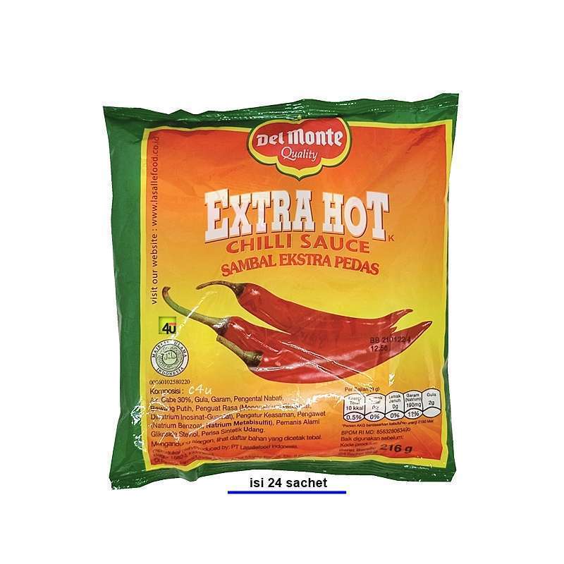 Jual Del Monte Extra Hot Chilli Sauce [sachet Isi 24 Pcs] Di Seller ...