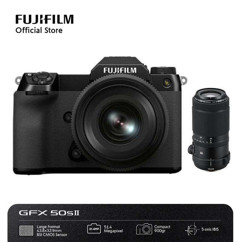 Jual FUJIFILM GFX50S II BO + Lensa GF35-70MM promo PWP GF100-200mm Kamera Mirrorless Medium ...