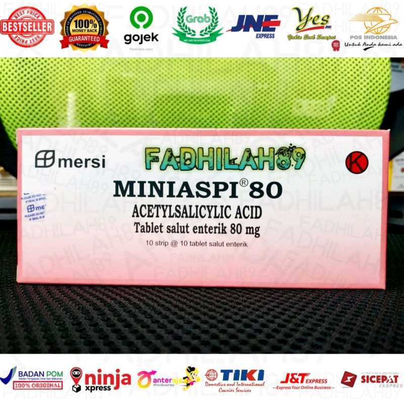 Promo MINIASPI 80 MG ACETYLSALICYLIC ACID 80 MG BOX ORIGINAL 100 TABLET ...