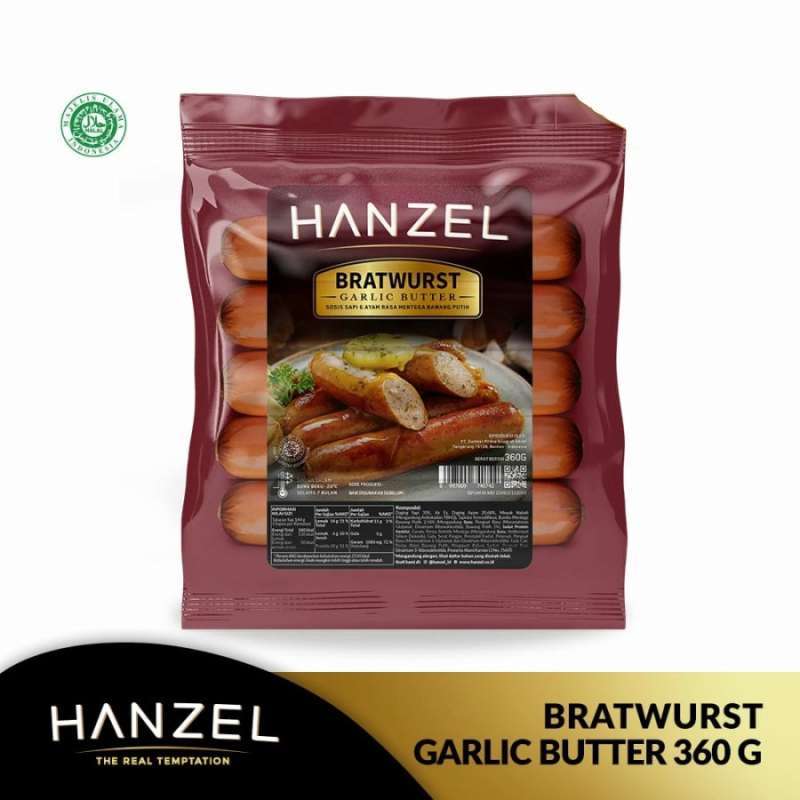 Promo SOSIS SAPI BRATWURST GARLIC BUTTER HANZEL 360GR PREMIUM BEEF ...
