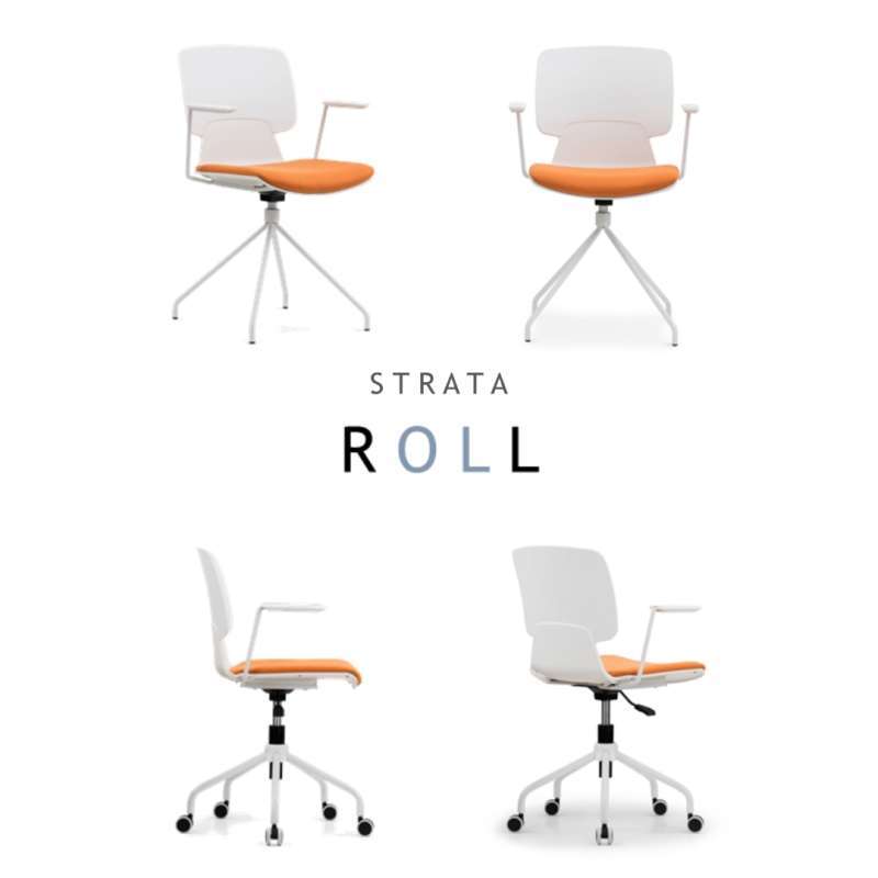 Jual Firm By Malka Strata Roll With Wheels Kursi Kerja Kursi Putih ...