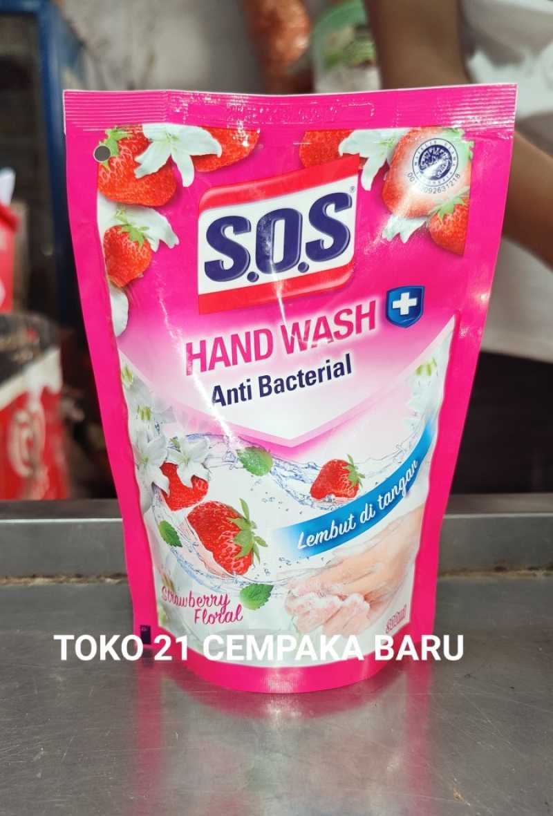Jual SOS Hand Wash Wangi Strawberry Refill 300 ml | Sabun Cuci Tangan ...