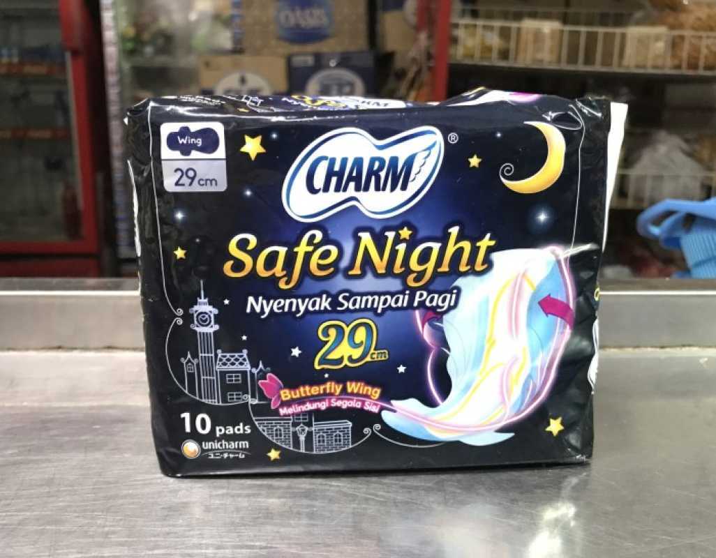 Jual Charm Safe Night Wing 29 cm Isi 10 Pads | Pembalut Wanita Murah ...
