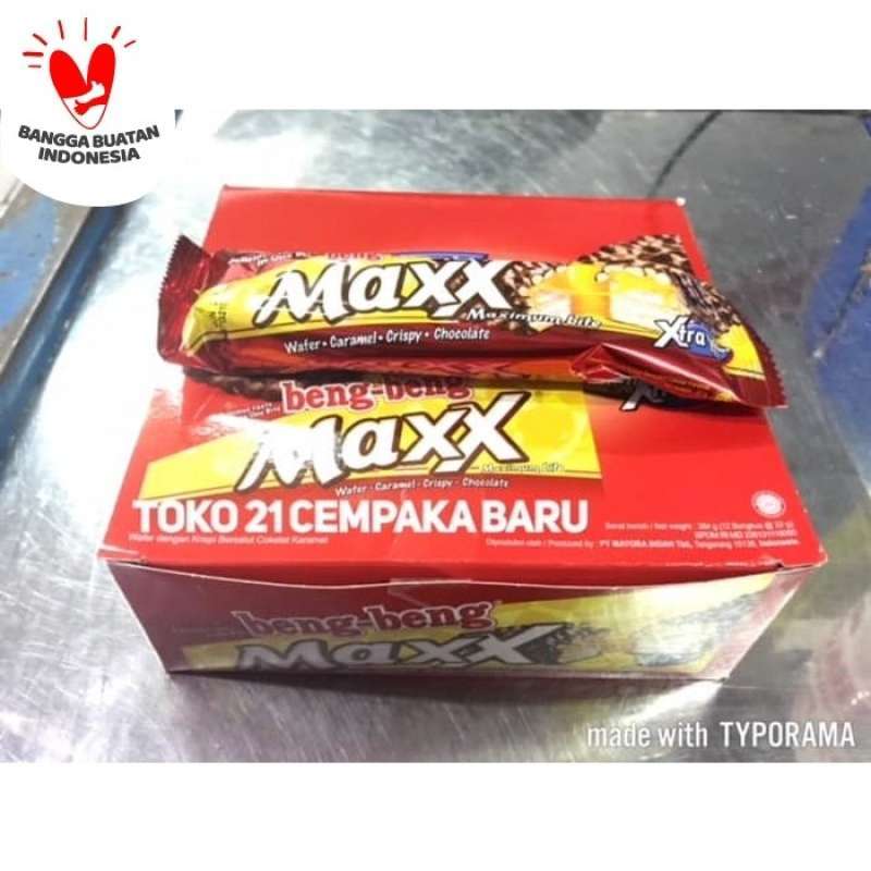 Jual Beng Beng MAXX 1 BOX isi 12 PCS | Wafer Cokelat Coklat BengBeng ...