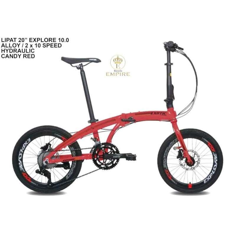 Jual Sepeda Lipat Exotic Explore 10.0 20 Inch 2 X 10 Speed Bicycle ...