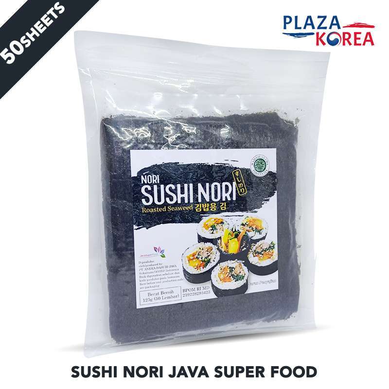 Jual Java Super Food Sushi Nori Roasted Seaweed 50 Sheets Rumput Laut ...