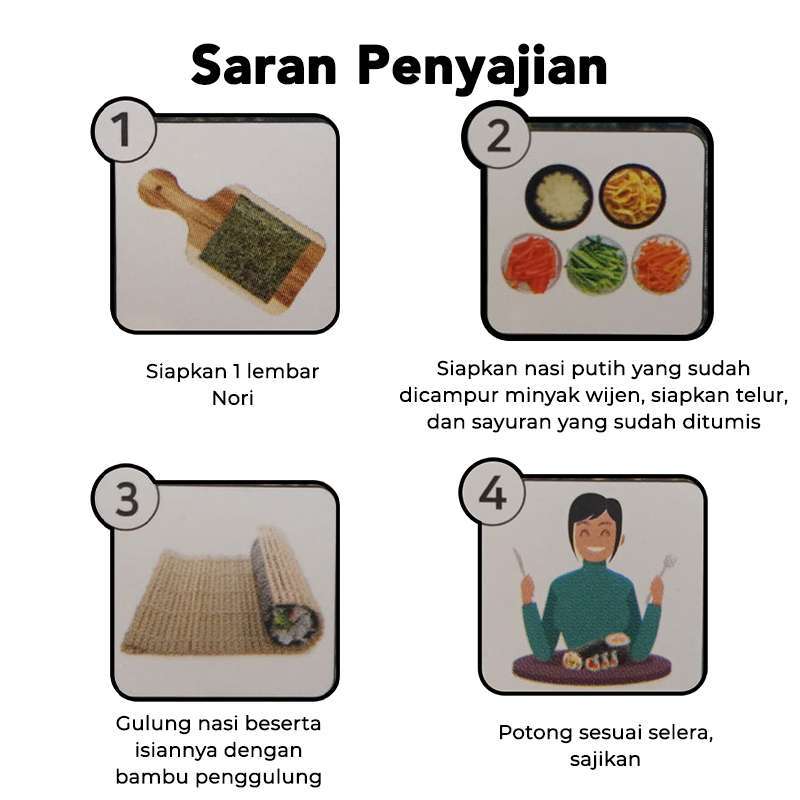 Jual Java Super Food Sushi Nori Roasted Seaweed 50 Sheets Rumput Laut ...