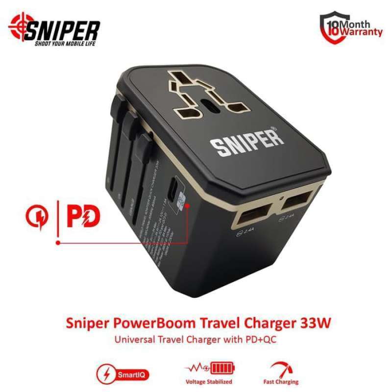 Promo Sniper Powerboom 33W PD QC Universal Travel Adapter Diskon 20% di ...