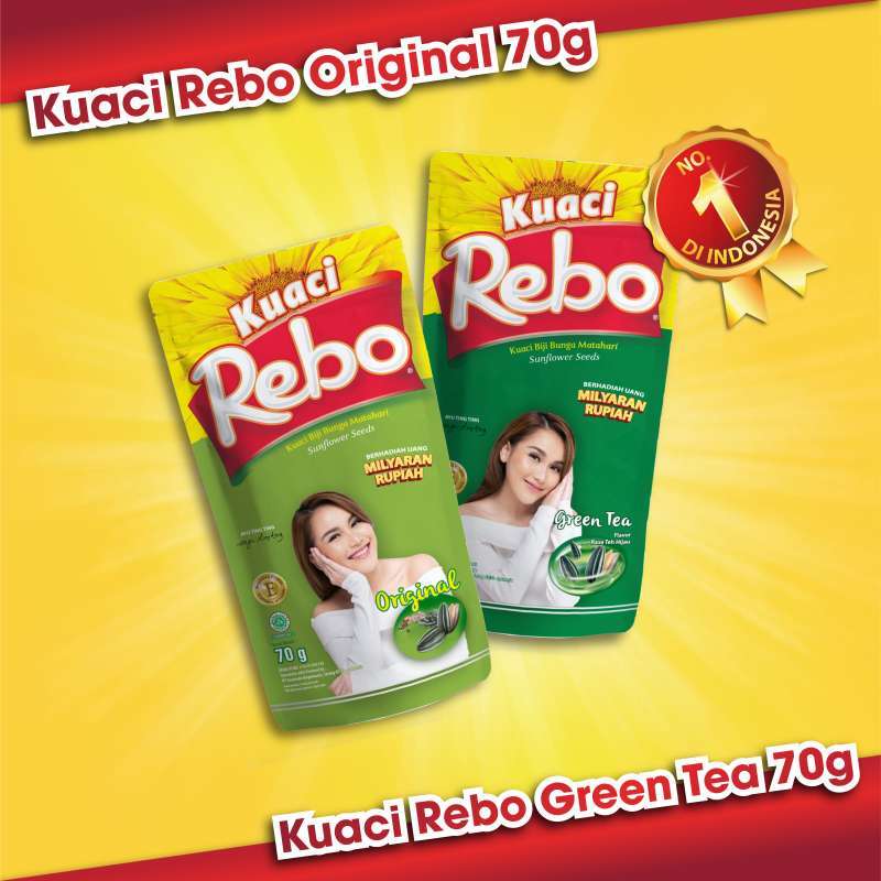 Jual Rebo Kuaci Bundling Varian Rasa Original 70 Gram Green Tea 70