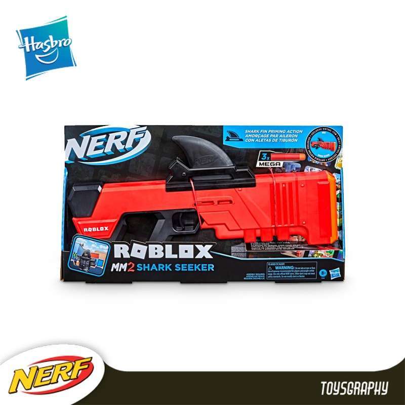 Promo Nerf Roblox MM2 Shark Seeker Blaster Mega Dart with Exclusive ...