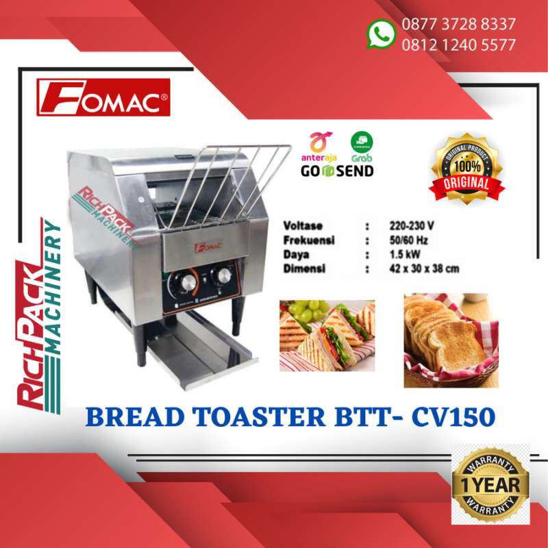 Jual Mesin Panggang Roti Conveyor/Conveyor Bread Toaster FOMAC BTT ...