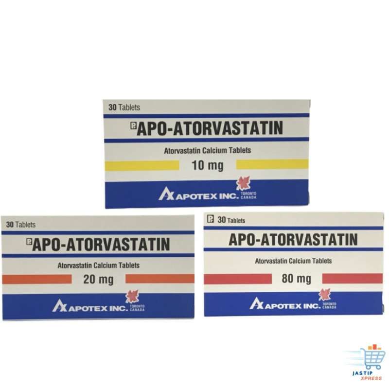 Jual Apo-atorvastatin 20mg - 40mg - 80mg 30 Tablets, Warna 20mg Di ...