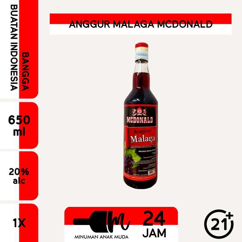 Jual Anggur Merah Malaga McDonald 650ml mirip Anggur Merah Orang Tua di ...