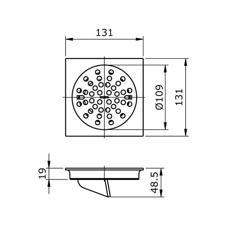 Jual Toto Tx1cv2 Floor Drain With Mosquito Trap Saringan Pembuangan Air Kamar Mandi Di Seller ...