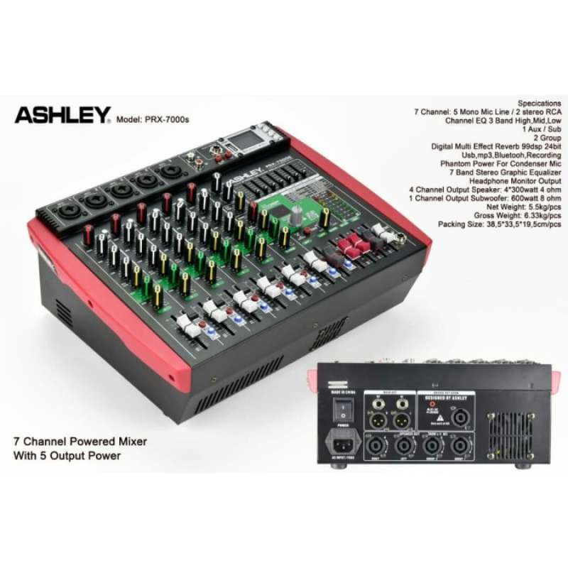 Jual POWER MIXER 7 CHANNEL OUTPUT 5 CHANNEL ASHLEY PRX-7000S PLUS ...