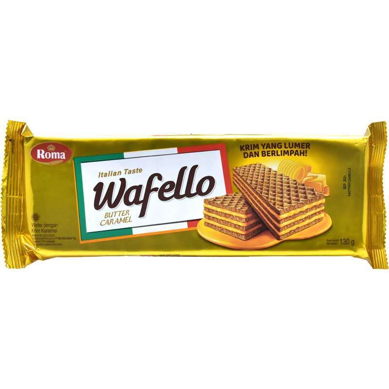 Promo Roma Wafello Wafer Butter Caramel 130 g Diskon 27% di Seller ...