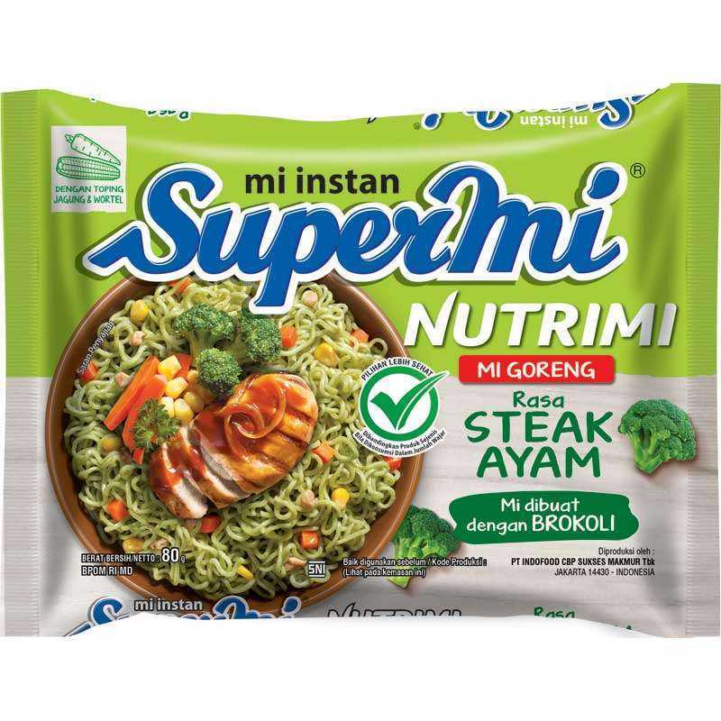 Jual SuperMi Nutrimi Mie Instan Goreng Steak Ayam 80 g di Seller ...