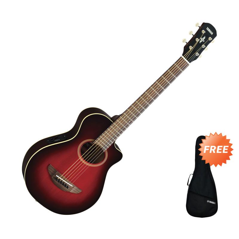Jual Yamaha APX-T2 Gitar Mini Akustik Elektrik - Dark Red Burst + Free ...