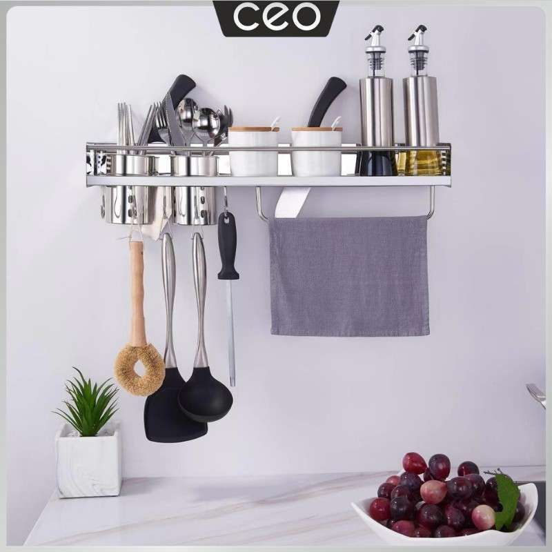 Jual CEO Rak Peralatan Makan Stainless Steel Rak Gantung Dapur ...