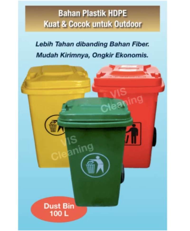 Jual Tempat Sampah Plastik Kleen 100 L ( Plastic Dust Bin ) Di Seller Vis Cleaning - Vis ...