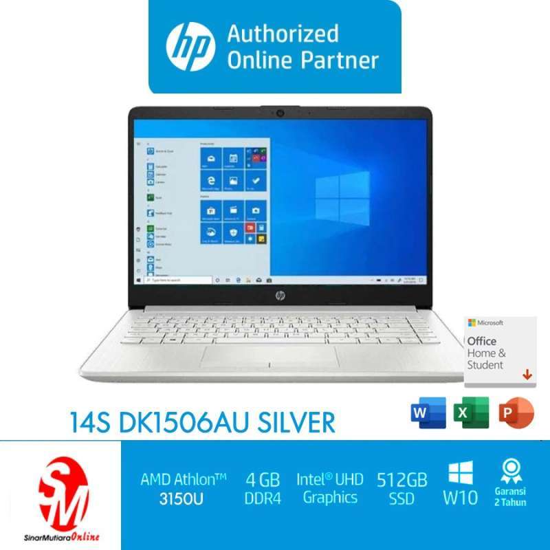 Jual NOTEBOOK HP 14S DK1506AU ATHLON 3150U 4GB 512GB UMA WIN10+OHS ...