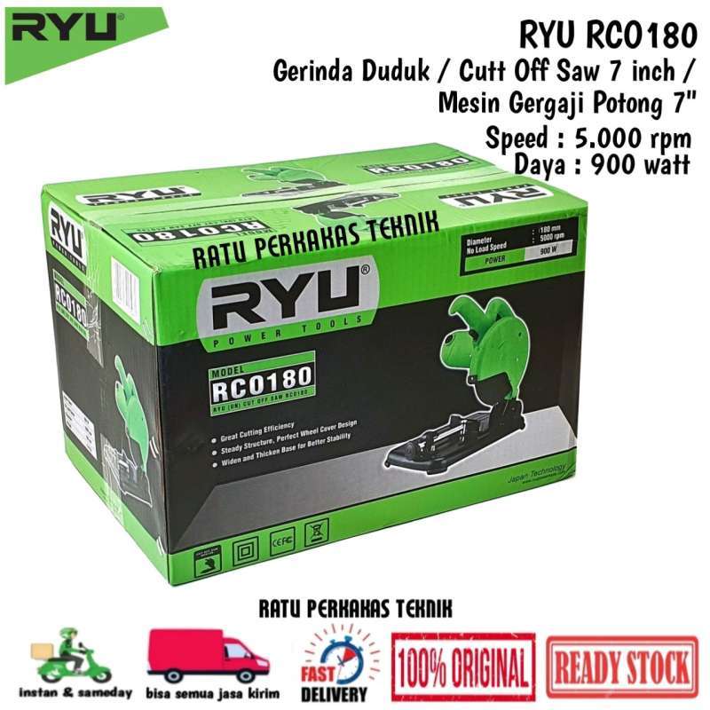 Promo Mesin Potong Besi 7 Inch Ryu Rco180 Cut Off Saw Listrik / Gerinda Duduk / Gergaji Listrik ...