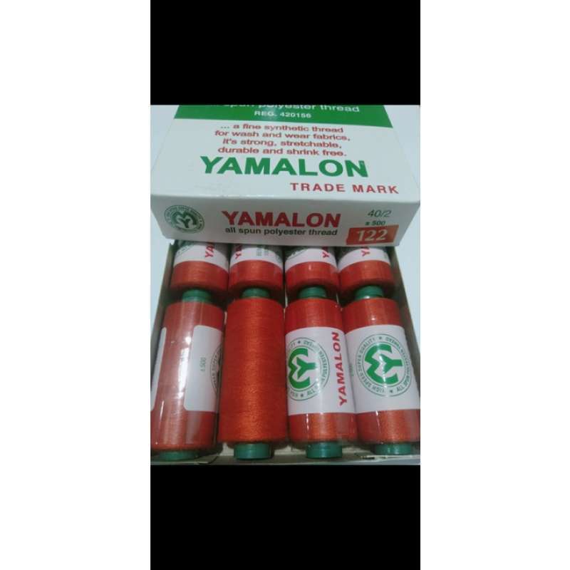 Jual Benang Jahit Kecil 500 Yard Yamalon - Eceran - 122 Merah Cabe di ...