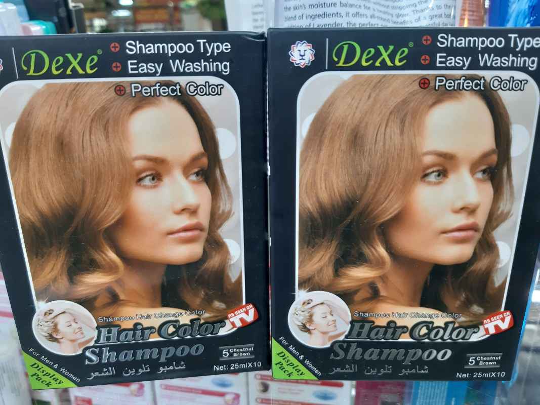 Jual Dexe Hair Shampoo Pewarna Rambut - Chestnut Brown 10 sachet di ...