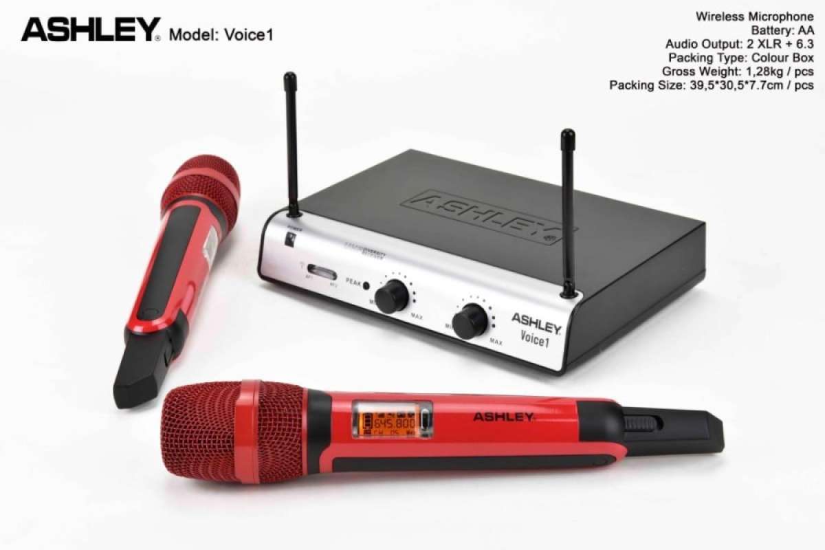 Promo Mic Wireless Ashley Voice 1 ( Original ) - Hitam Diskon 10% Di ...