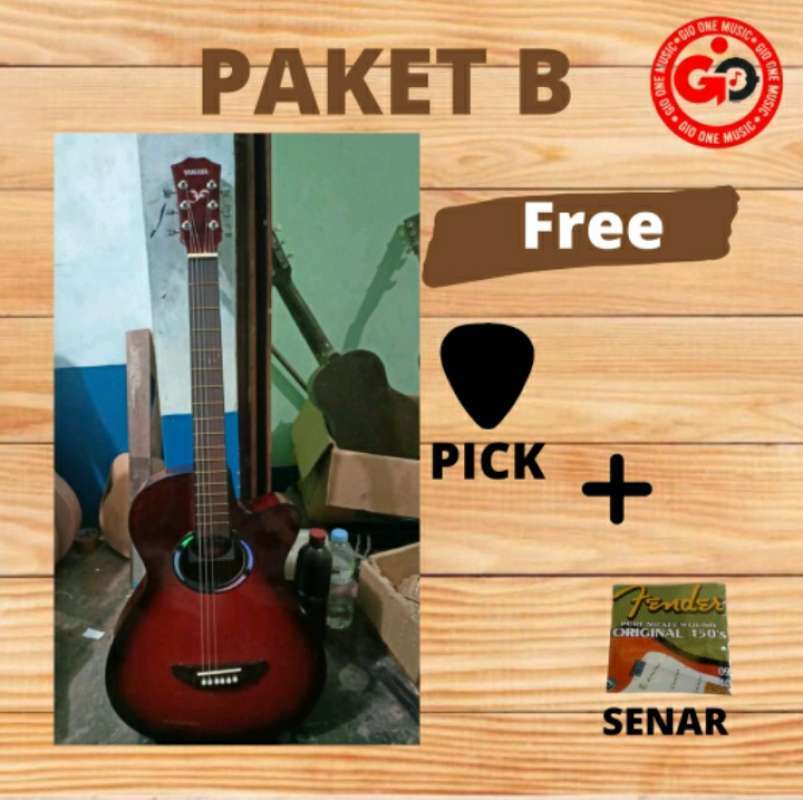 Jual Gitar Akustik Elektrik Yamaha Apx500 Pemula sudah tanam besi Free ...