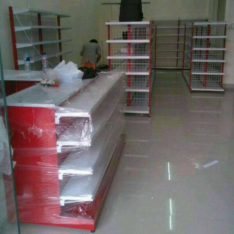 Jual RAK GONDOLA DOUBLE 120 *30 *90 STARTING FRE ONGKIR AREA ...