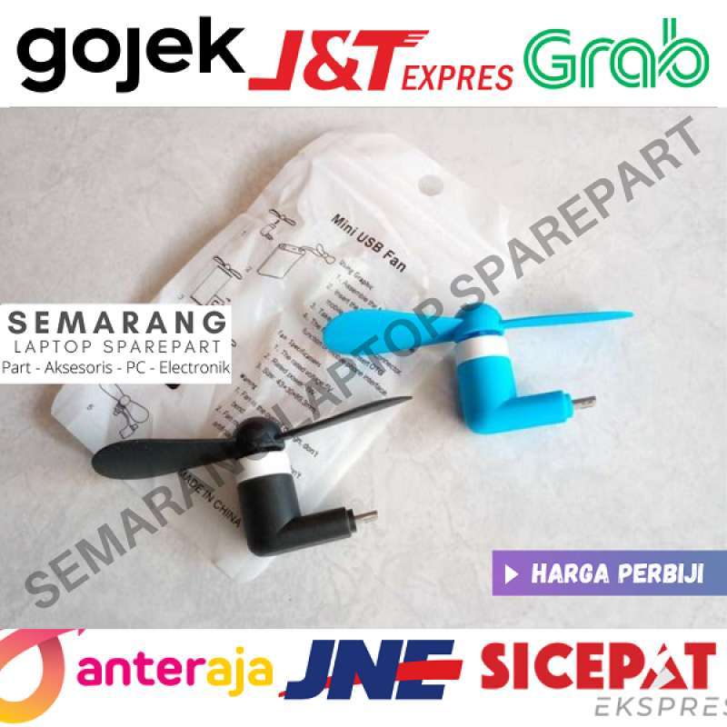 Jual FAN MINI PORTABLE Hp Micro Usb Type C Lightning Kipas Kecil otg ...