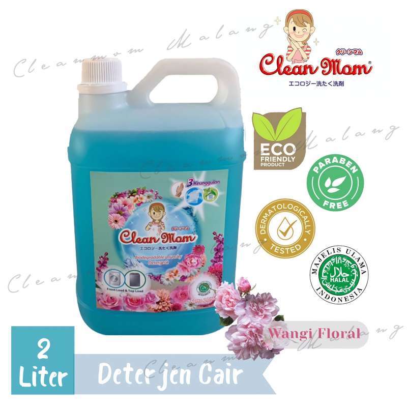 Promo Clean Mom Detergent Liquid/Cair 2 Liter Eco Friendly Diskon 22% ...