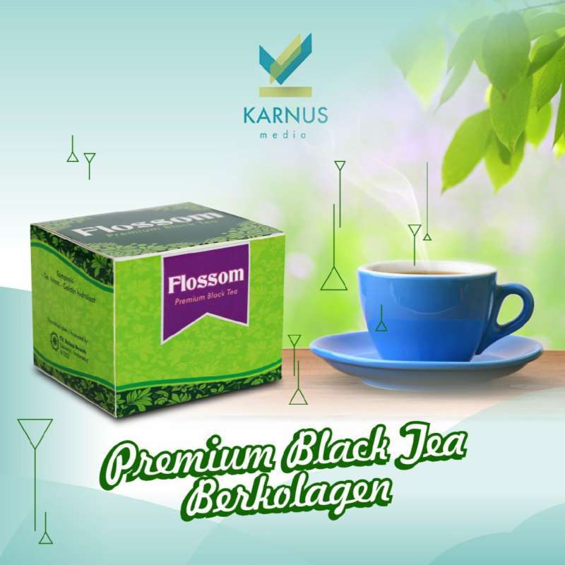 Promo Teh Hitam Berkolagen FLOSSOM Premium Black Tea Diskon 11% di ...