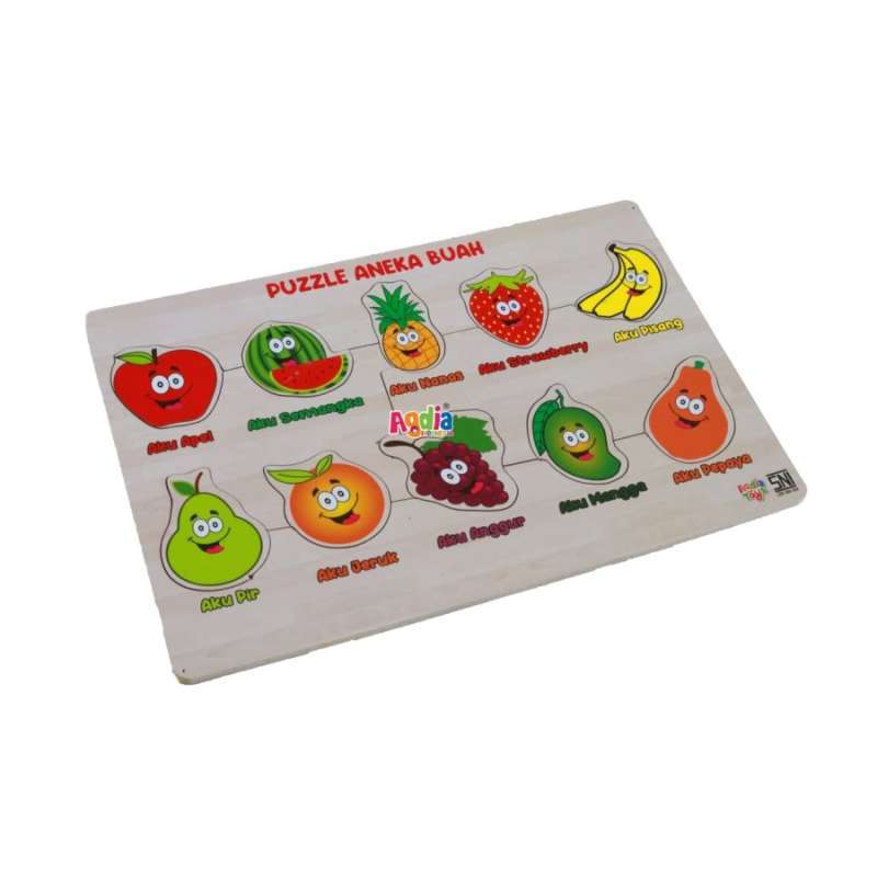 Jual Mainan kayu Edukasi Anak Puzzle Buah Versi Indonesia di Seller ...