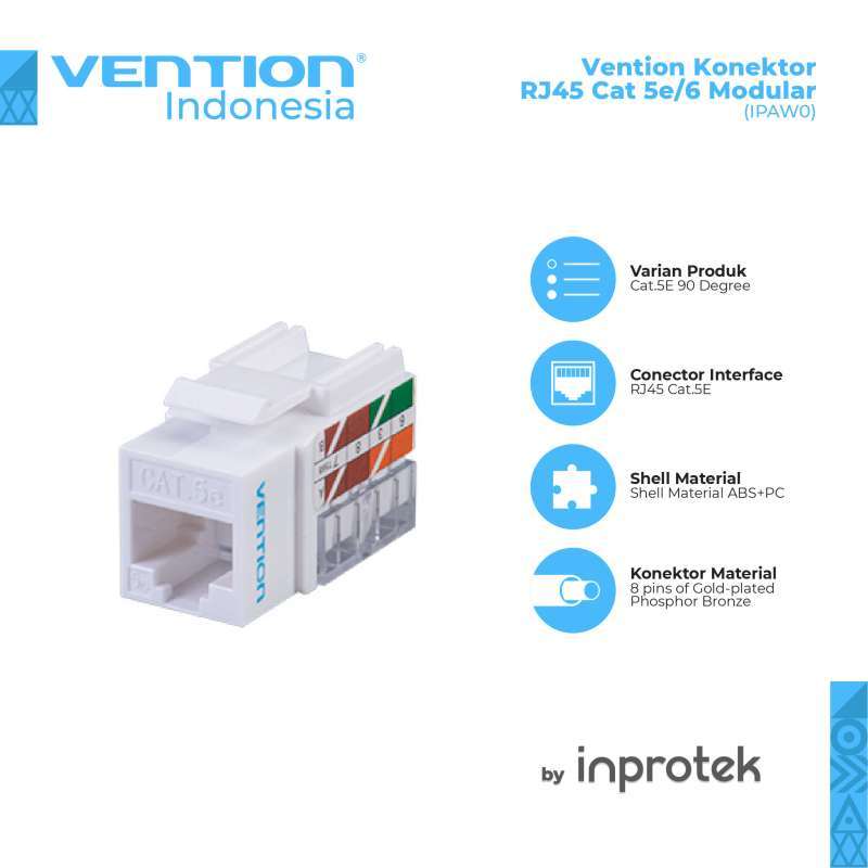 Jual Vention Konektor Rj45 Cat 5e/6 Modular Di Seller Vention Indonesia ...