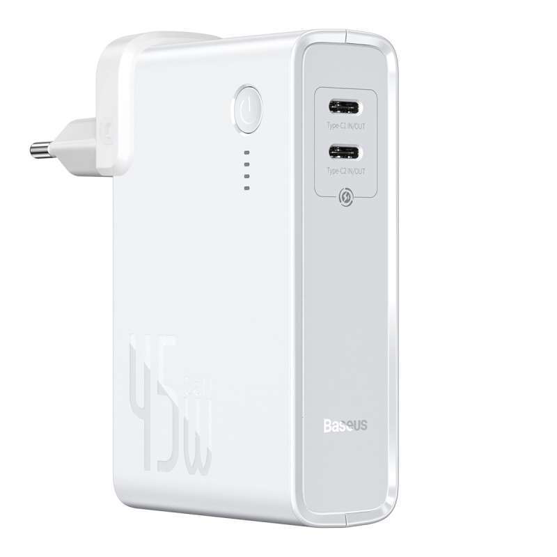 Jual Baseus Kepala Charger 45W 2in1 GAN Quick Charger Dual Type-C ...