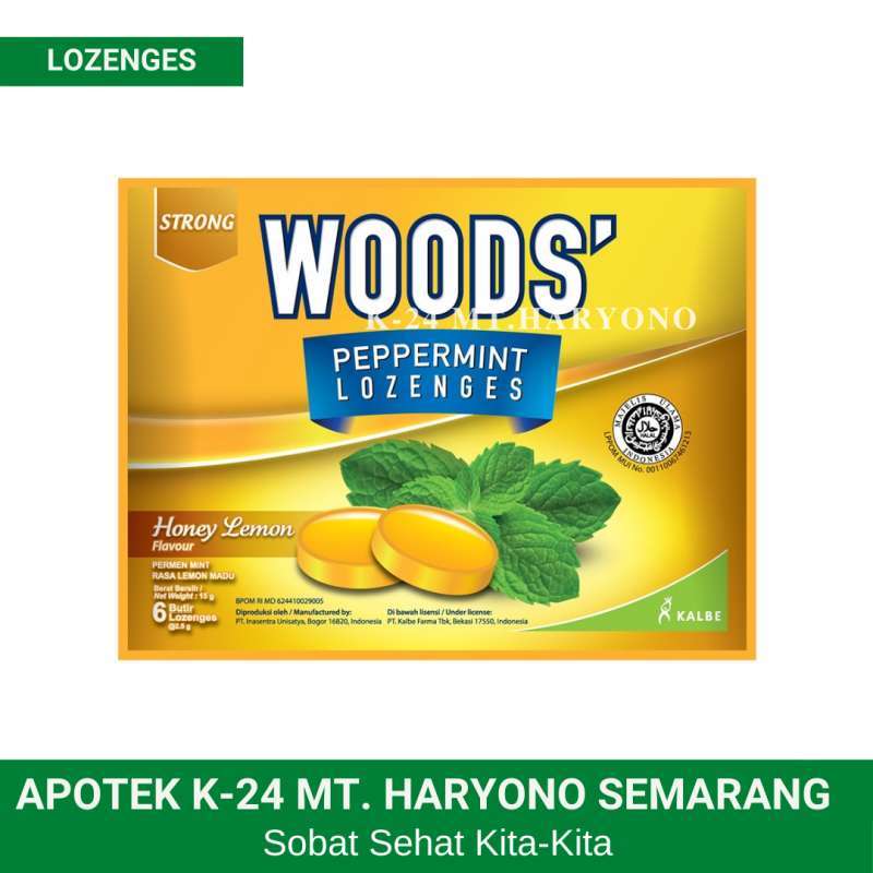 Jual Woods Lozenges Rasa Honey Lemon / Permen Pelega Sakit Tenggorokan ...