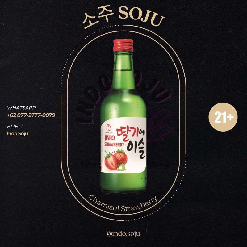 Promo JINRO Chamisul Soju Rasa Strawbery minuman alkohol korea 360ml ...
