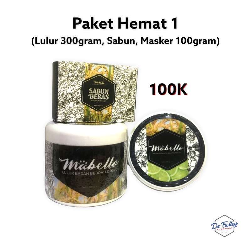 Promo Paket Mabello - Lulur Bedda Lotong, Sabun Beras, Masker Diskon 5% ...