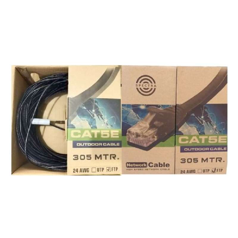 Jual Jual Kabel Lan Ftp Stp Outdoor Cat 5E Spectra 1 Roll 305M di ...