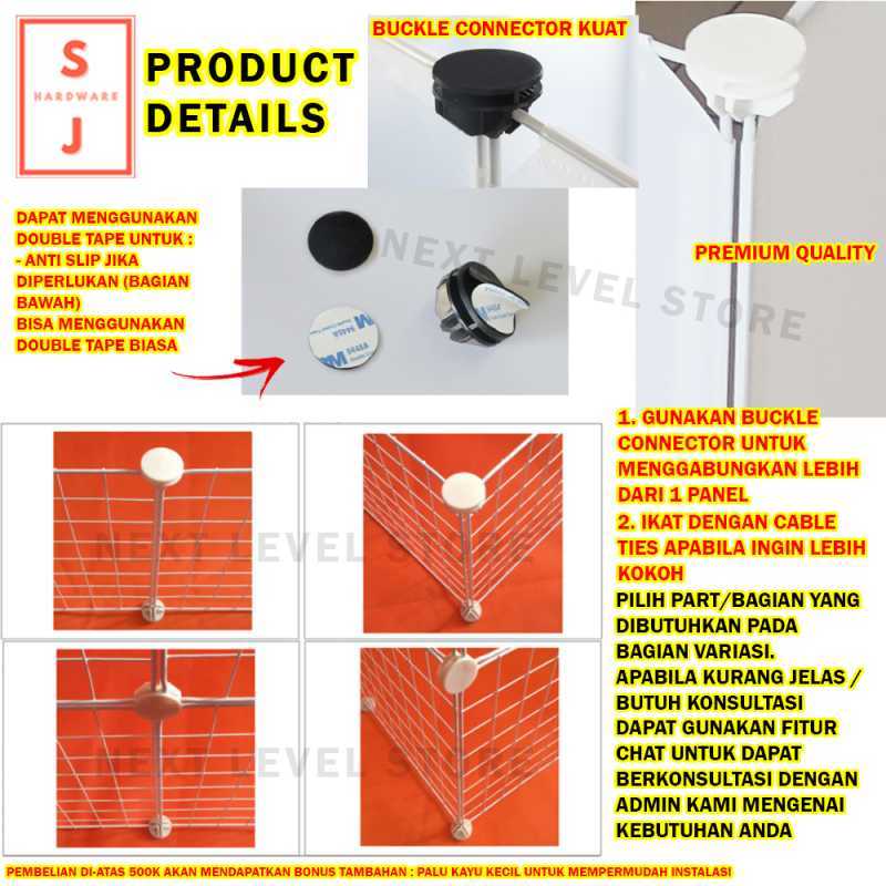 Promo Diy Kandang Pagar Besi Hewan 6 / 8 / 12 Pcs Kucing Anjing Kura ...