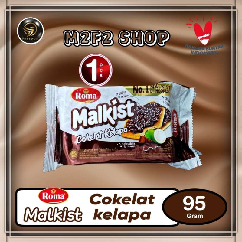 Promo Roma Biskuit Malkist Krim Cokelat Kelapa - 95 gr (Kemasan Satuan ...