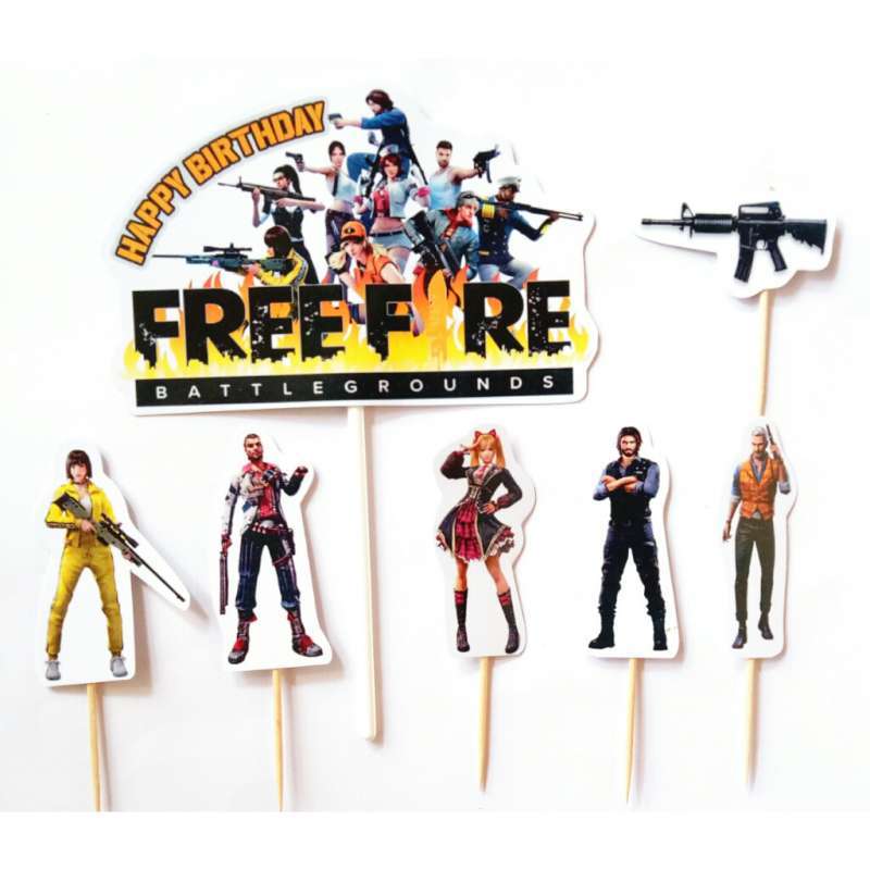 Jual Satu Set Cake Topper Toper Hiasan Kue Ulang Tahun Karakter Free ...