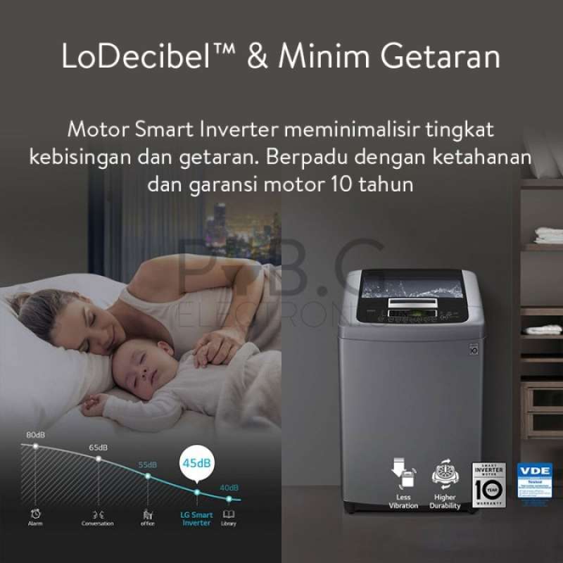 Jual LG Mesin Cuci 12kg Top Loading - Smart Motion - T2312VS2W IJM ...