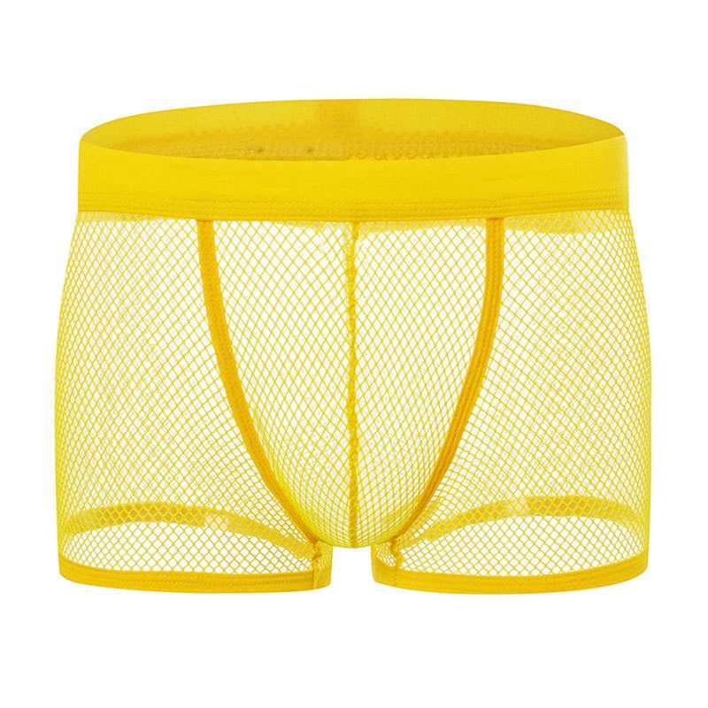 Promo Sexy Summer Men Low Rise Breathable Mesh Boxers U Convex ...