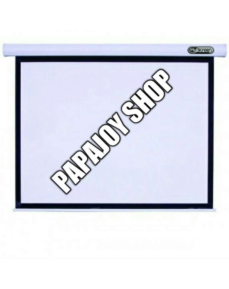 Jual PROMO LAYAR PROYEKTOR FOCUS MYSCREEN MANUAL 120 3 METER 300 X 300 ...