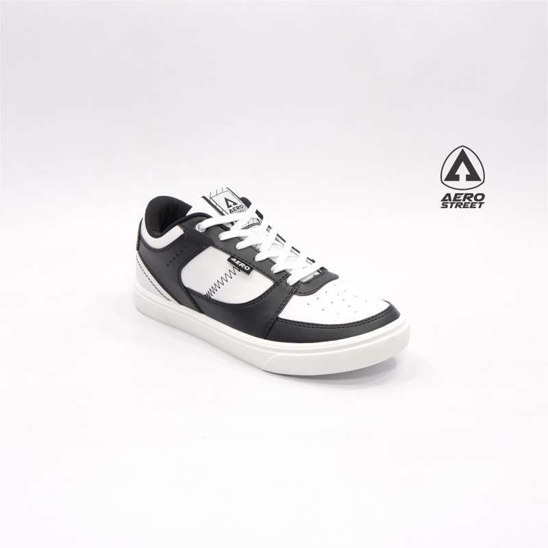 Promo Aerostreet 36-45 Hoops Low Hitam Putih - Sepatu Sneakers Casual ...
