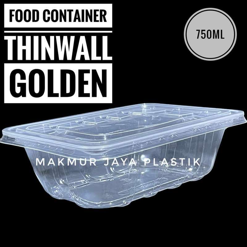 Jual GOLDEN 750 ML ] KOTAK KEMASAN MAKANAN TAHAN PANAS THINWALL 750ML ...