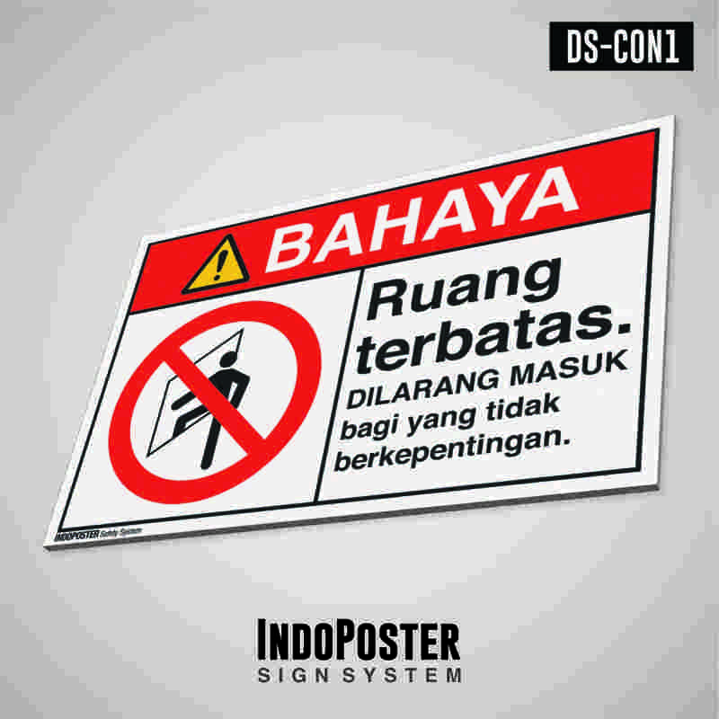 Jual Safety Sign K3 Pvc Ansi Ruang Terbatas Confined Space Ukuran Xs 20 ...